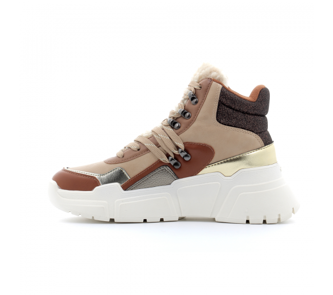 VICTORIA - TOTEM BOTTE MULTIMATÉRIELLE beige-camel